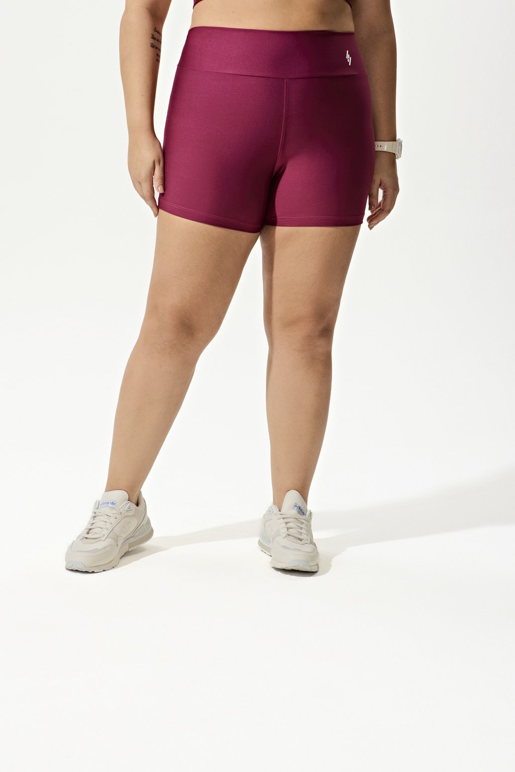 Conjunto Short Blackout +Top Decote U Vermelho Cereja